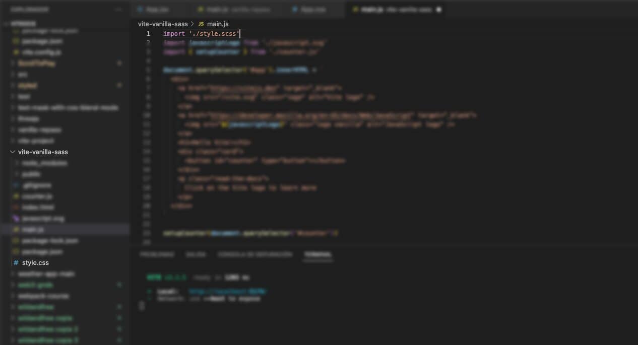 Proyecto Vanilla JS + Sass con Vite Proyecto Vanilla JS + Sass con Vite
